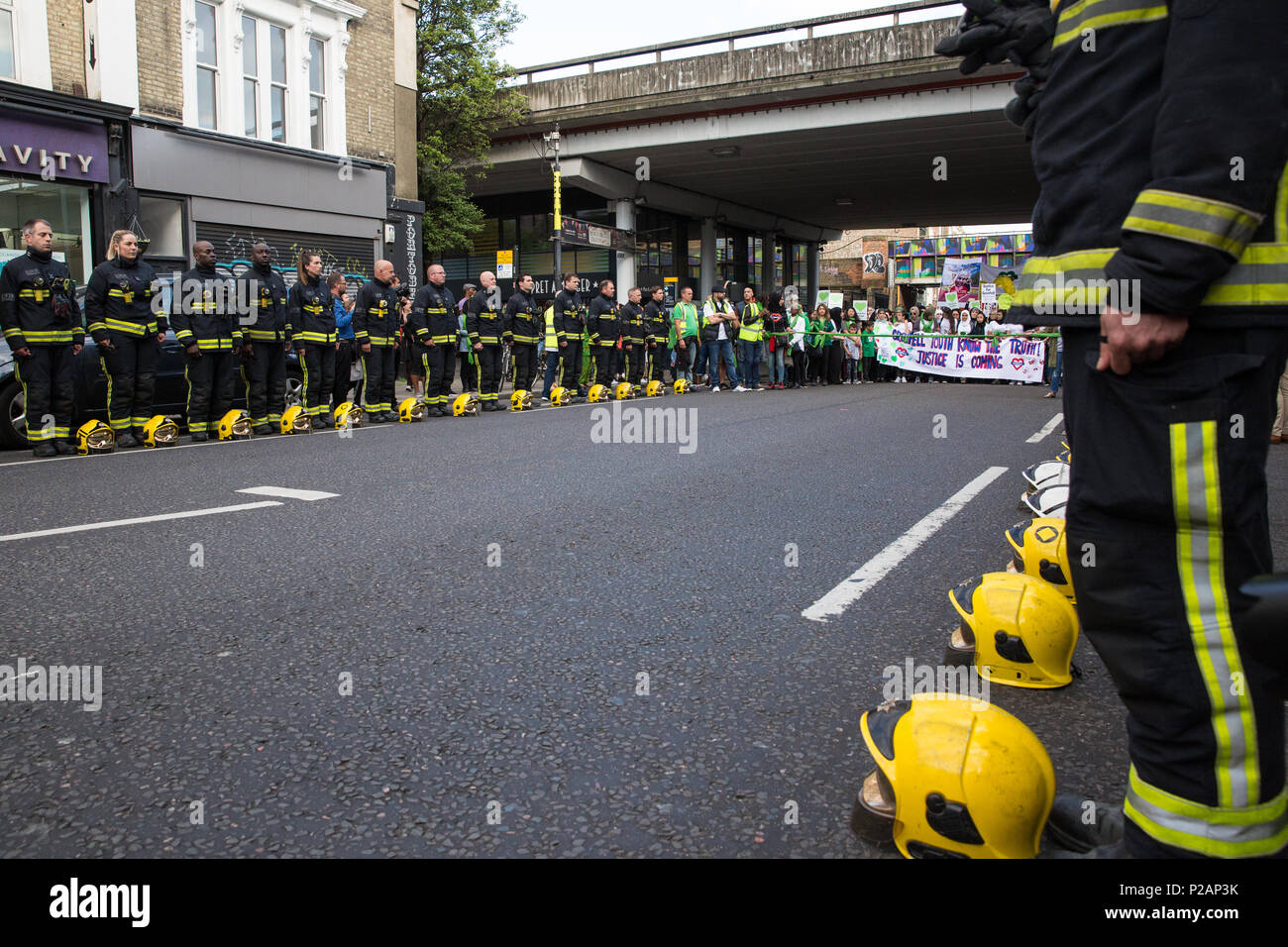 Grenfell fire brigade line hi-res stock photography and images - Alamy
