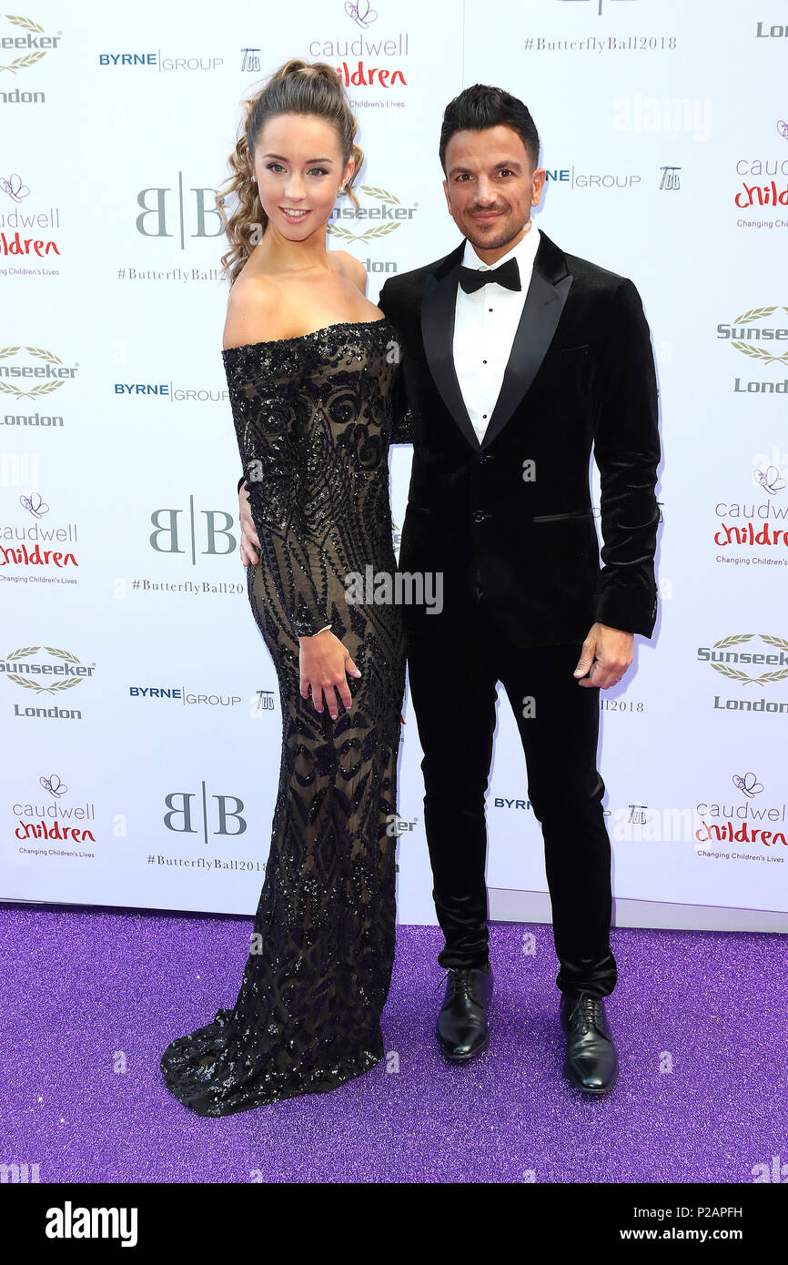 Emily and Peter Andre, Butterfly Ball 2018, Grosvenor House Hotel ...