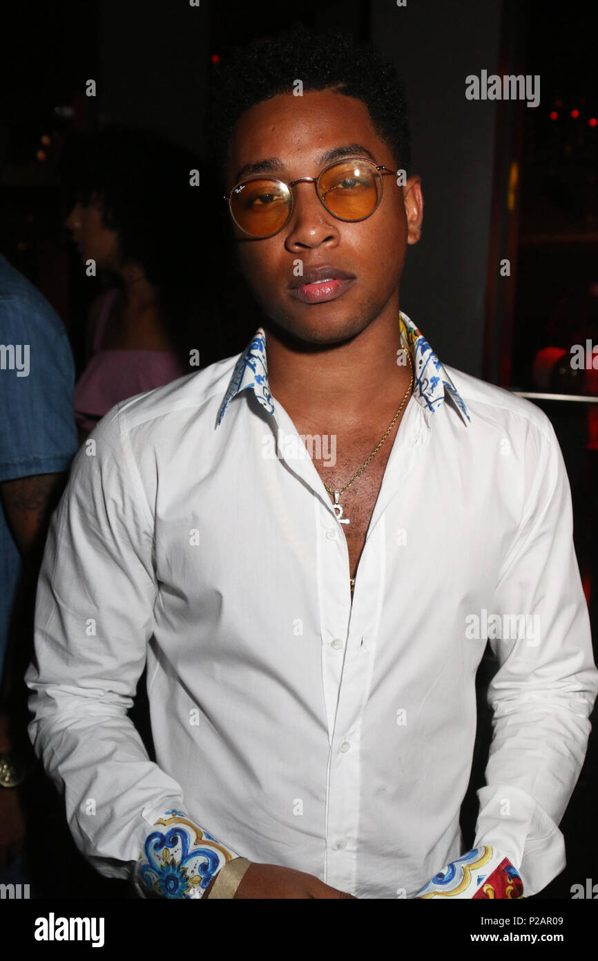 Miami, FL, USA. 13th June, 2018. Jacob Lattimore at the American Black ...