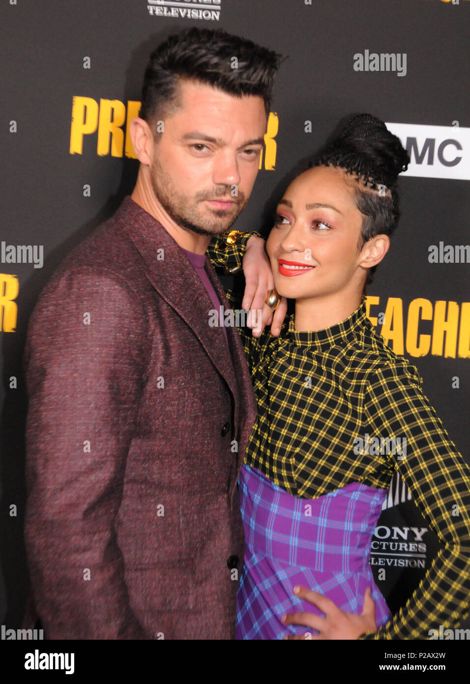 LOS ANGELES, CA - JUNE 14: (L-R) Actor Dominic Cooper and actress Ruth ...