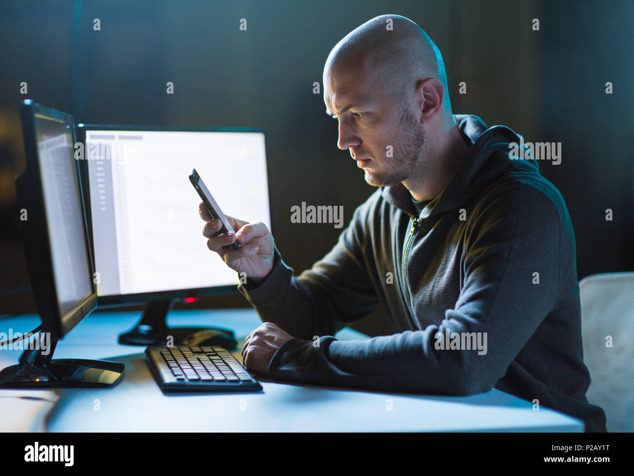 Hacker criminal dark web code malware hi-res stock photography and ...