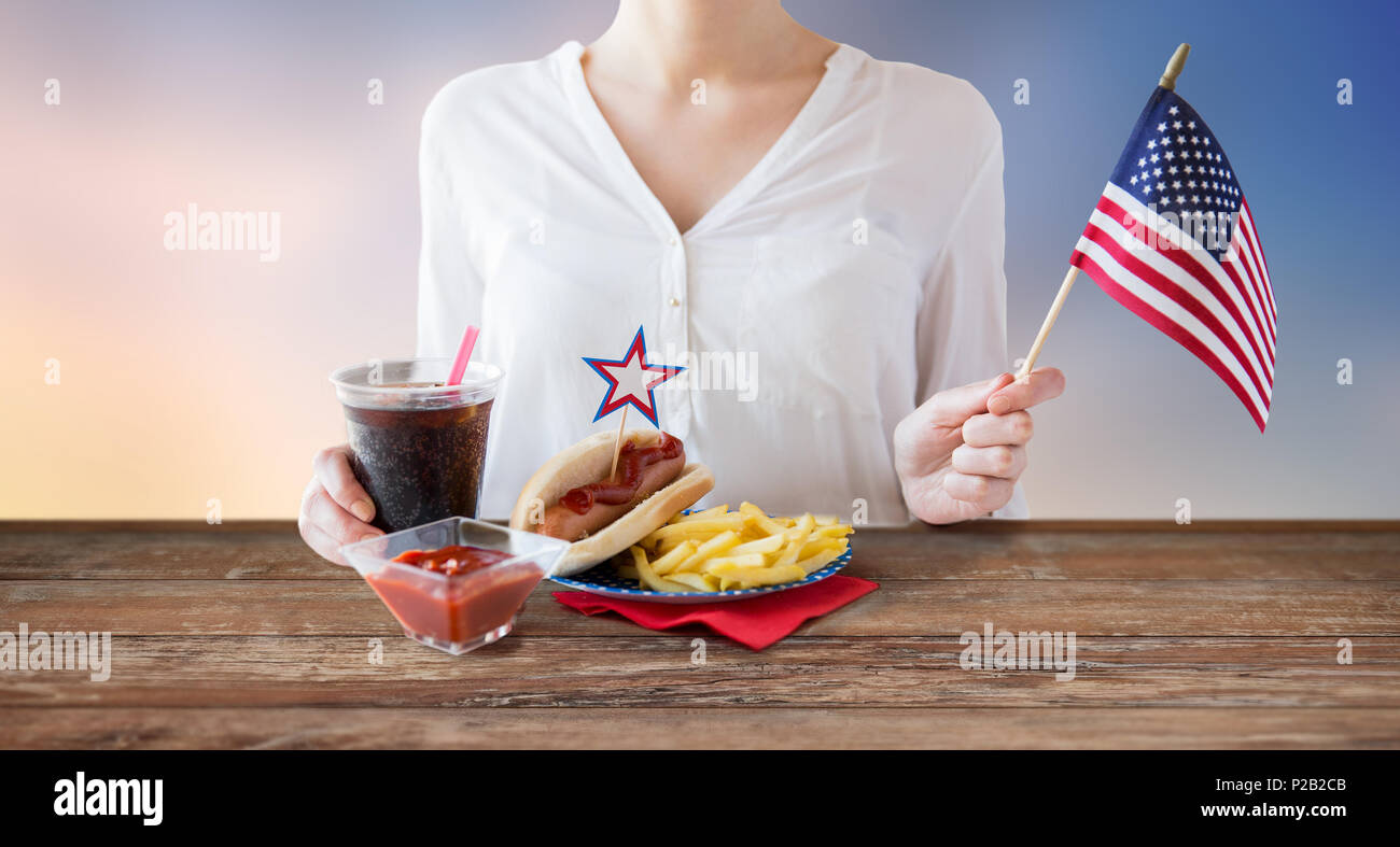 woman celebrating american independence day Stock Photo - Alamy