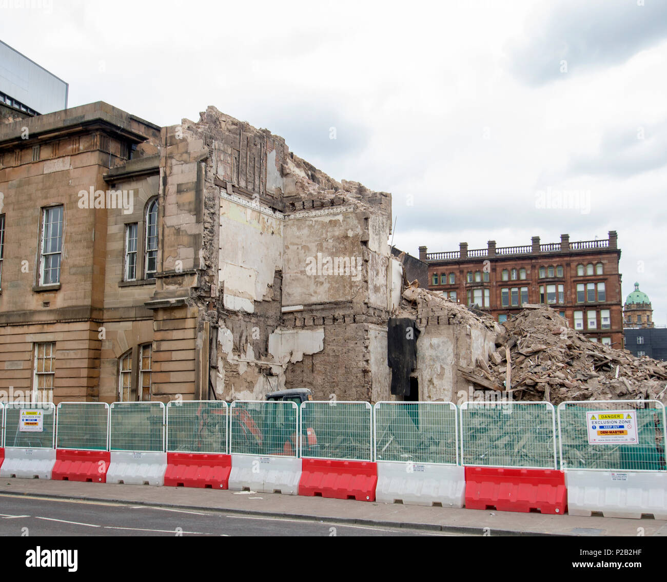 GLASGOW, SCOTLAND - JUNE 14th 2018: The demolition of B listed ...