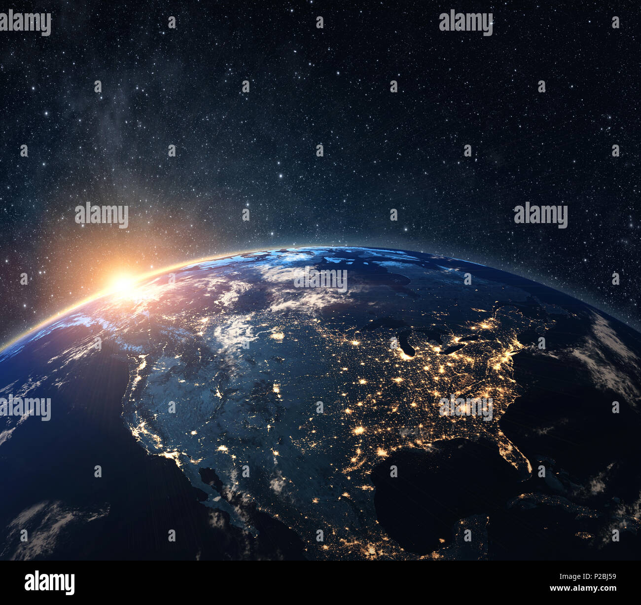 Planet Earth At Night From Space