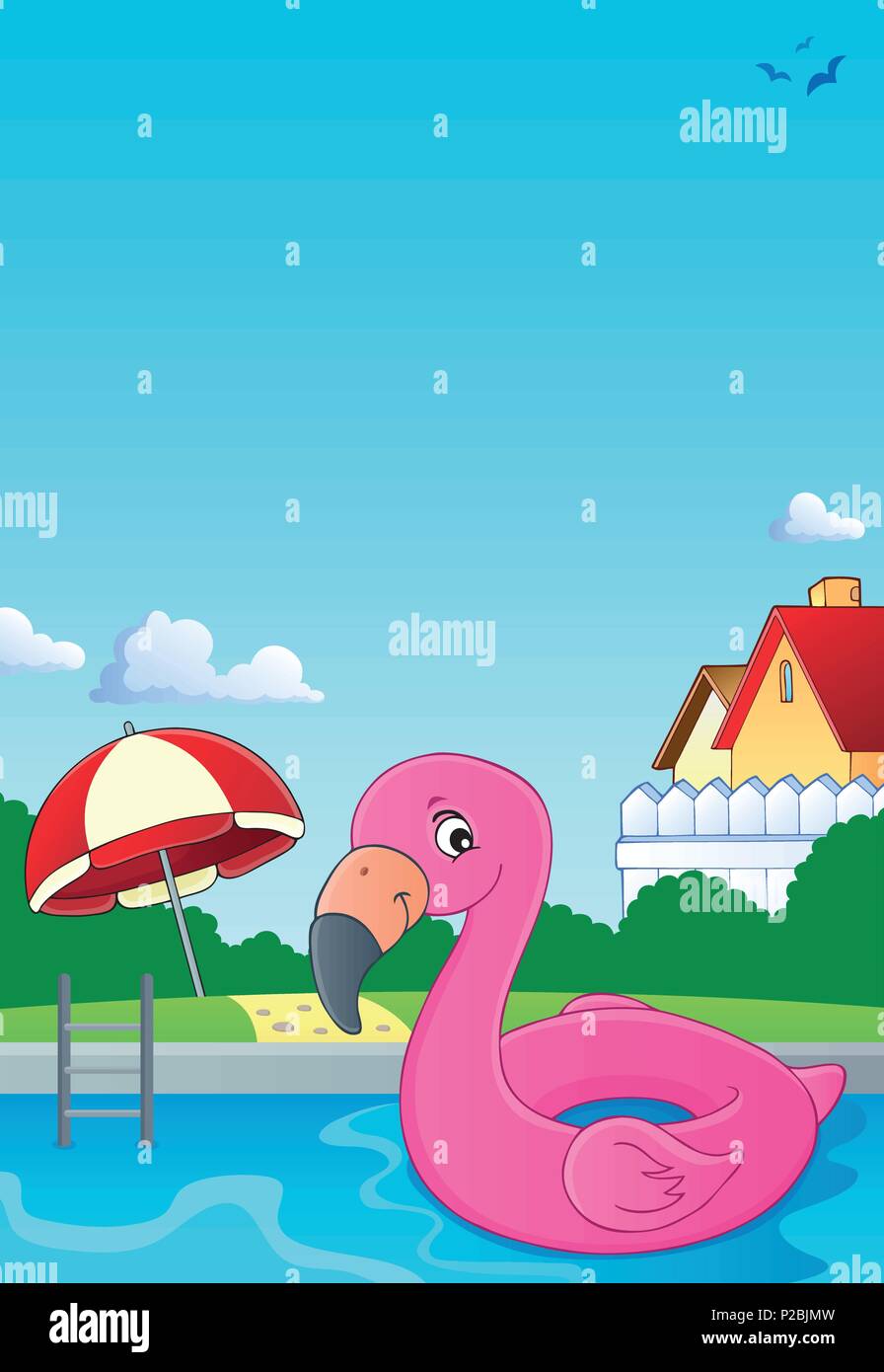 Flamingo float theme image 2 - eps10 vector illustration Stock Vector ...