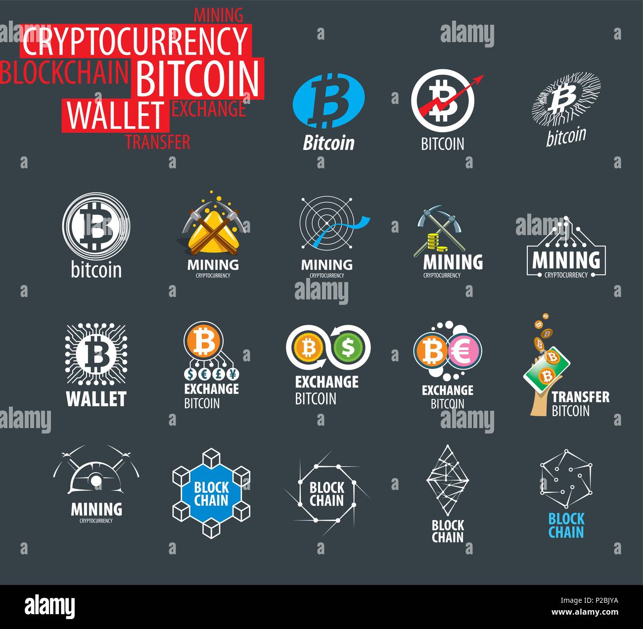 vector icon set for cryptography Stock Vector Image & Art - Alamy