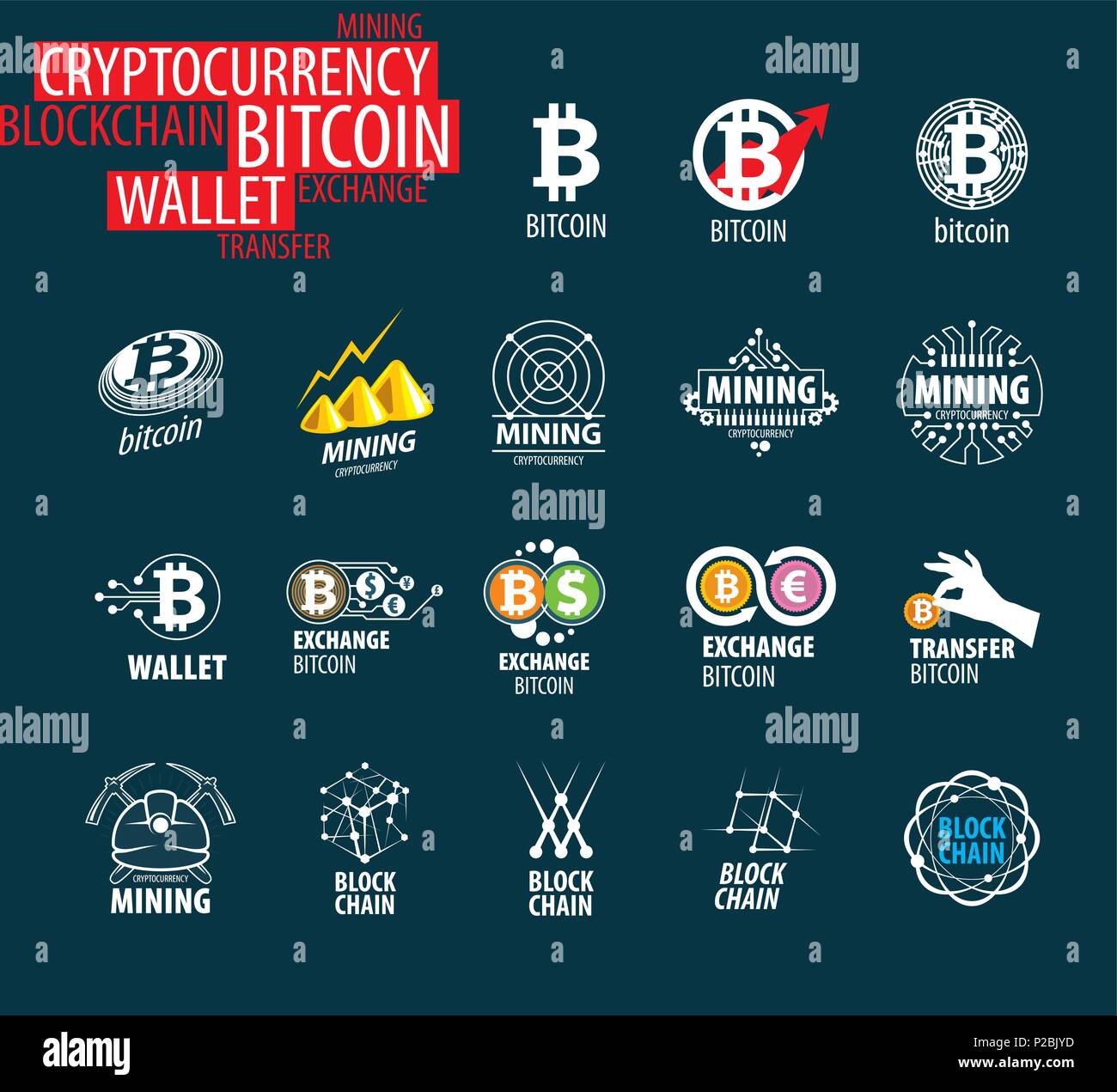 vector icon set for cryptography Stock Vector Image & Art - Alamy