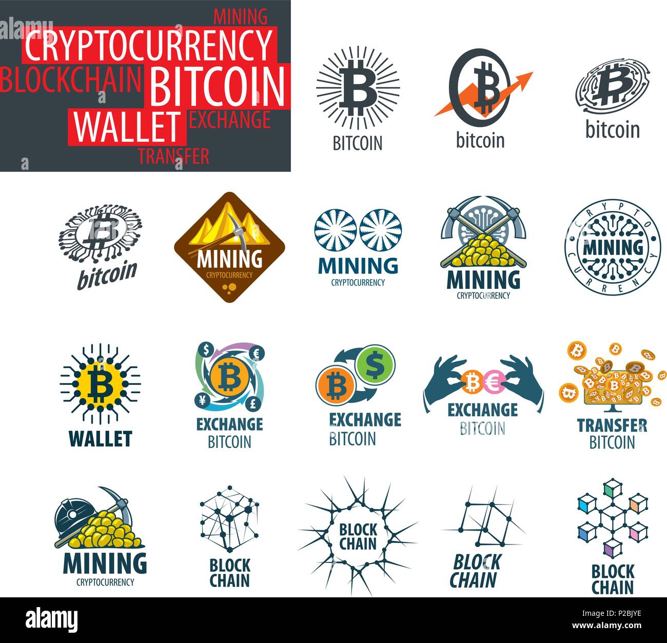 vector icon set for cryptography Stock Vector Image & Art - Alamy