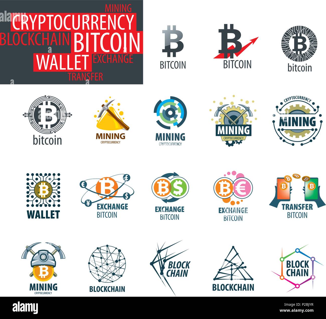 vector icon set for cryptography Stock Vector Image & Art - Alamy