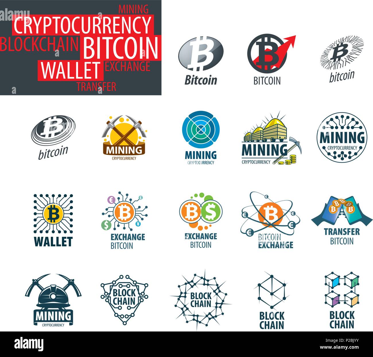vector icon set for cryptography Stock Vector Image & Art - Alamy