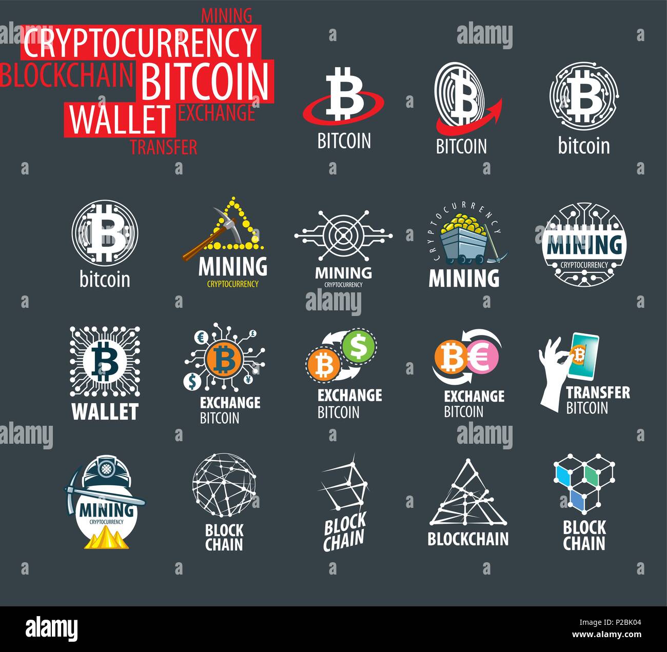 vector icon set for cryptography Stock Vector Image & Art - Alamy