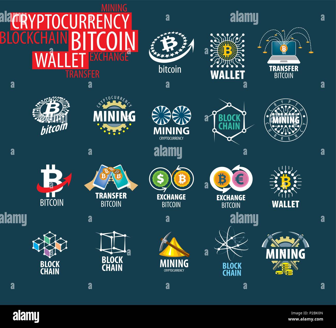 vector icon set for cryptography Stock Vector Image & Art - Alamy