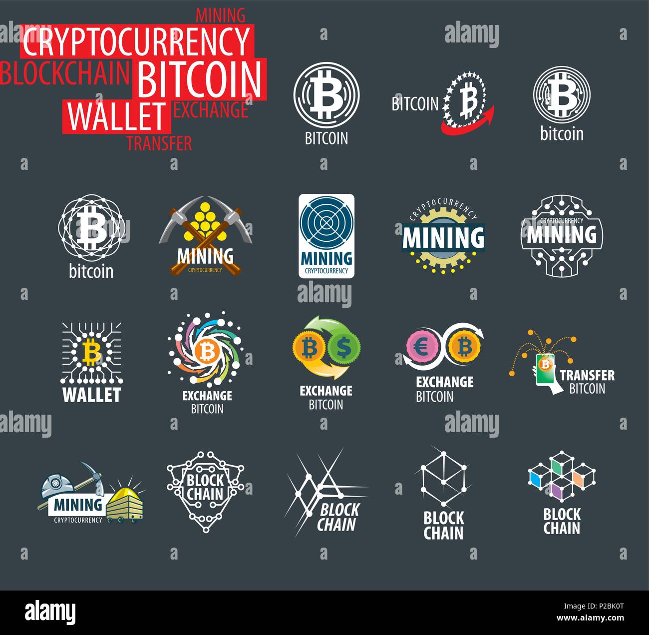 vector icon set for cryptography Stock Vector Image & Art - Alamy