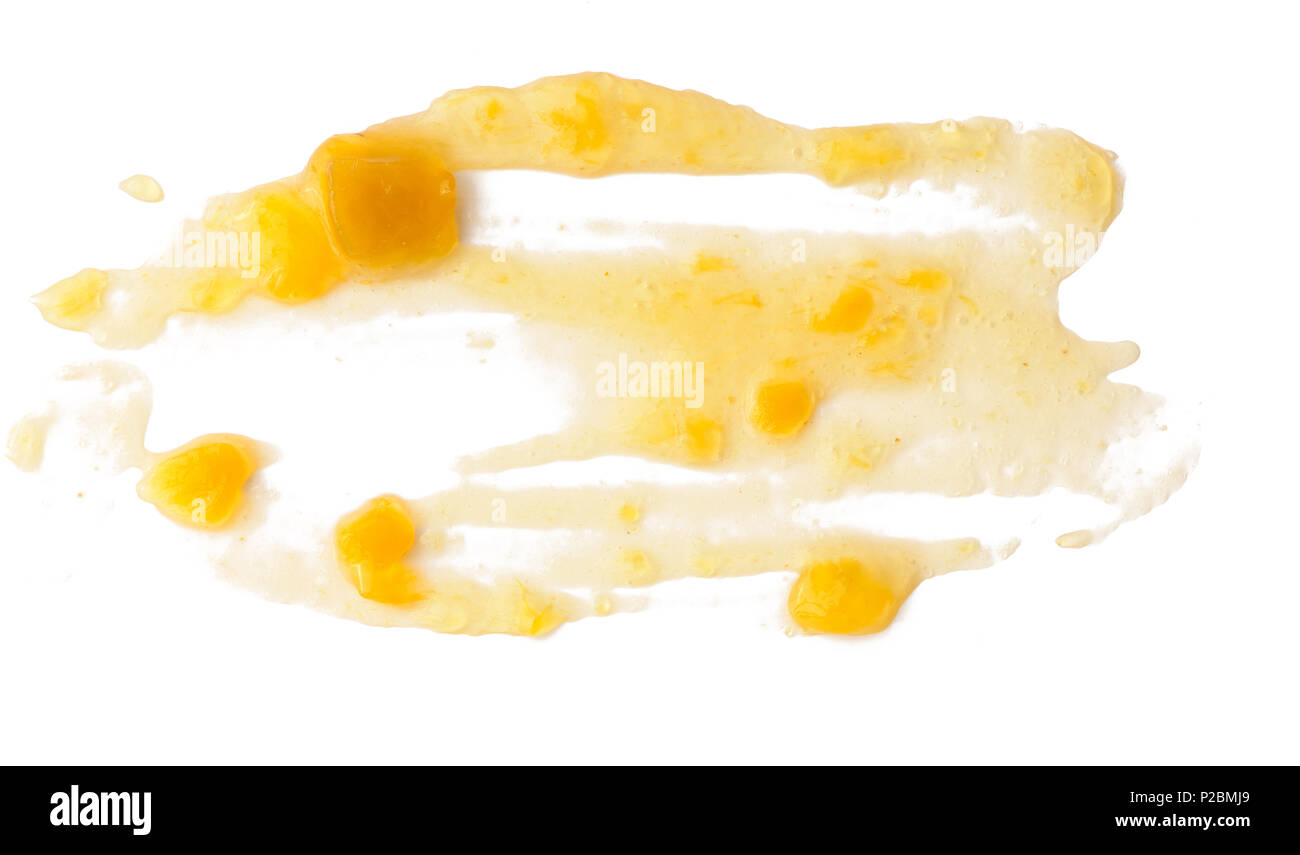 Apricot jam spread isolated over white background Stock Photo - Alamy