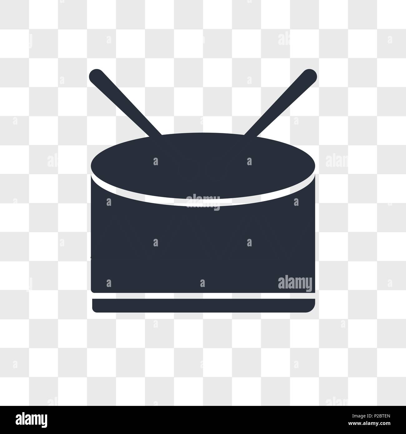 Drum vector icon isolated on transparent background, Drum logo concept ...