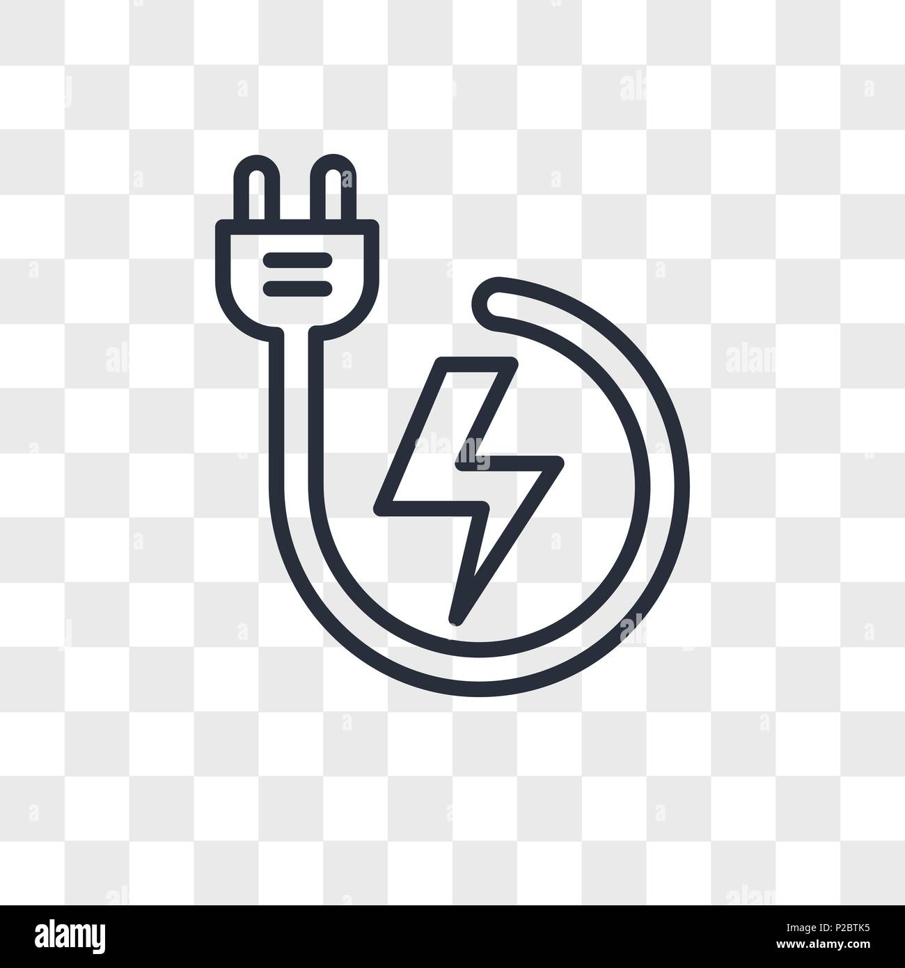 power backup vector icon isolated on transparent background, power ...