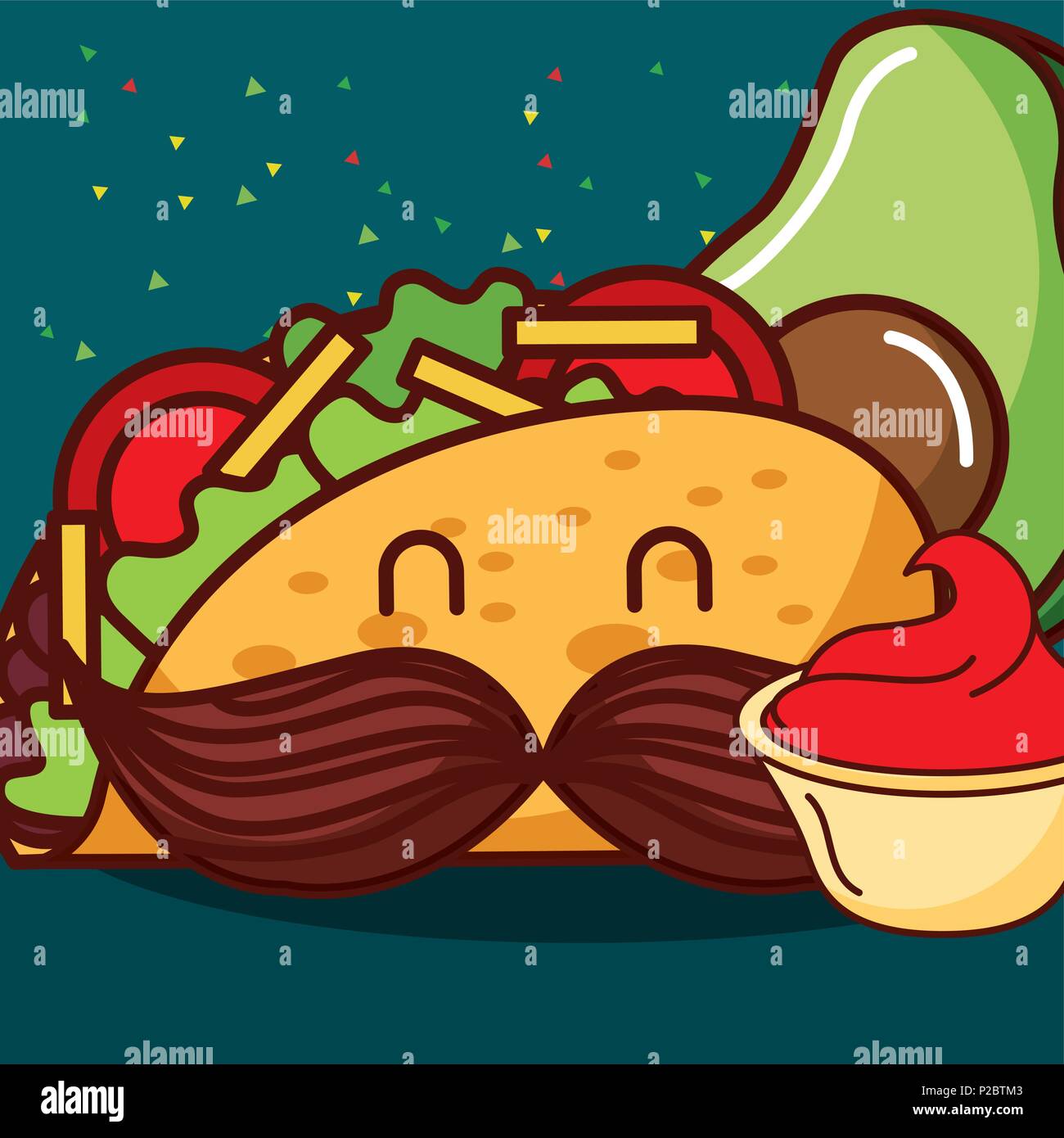 Cute Tacos With Mustaches