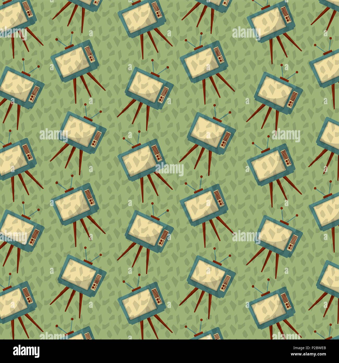 retro vintage television device style background vector illustration ...