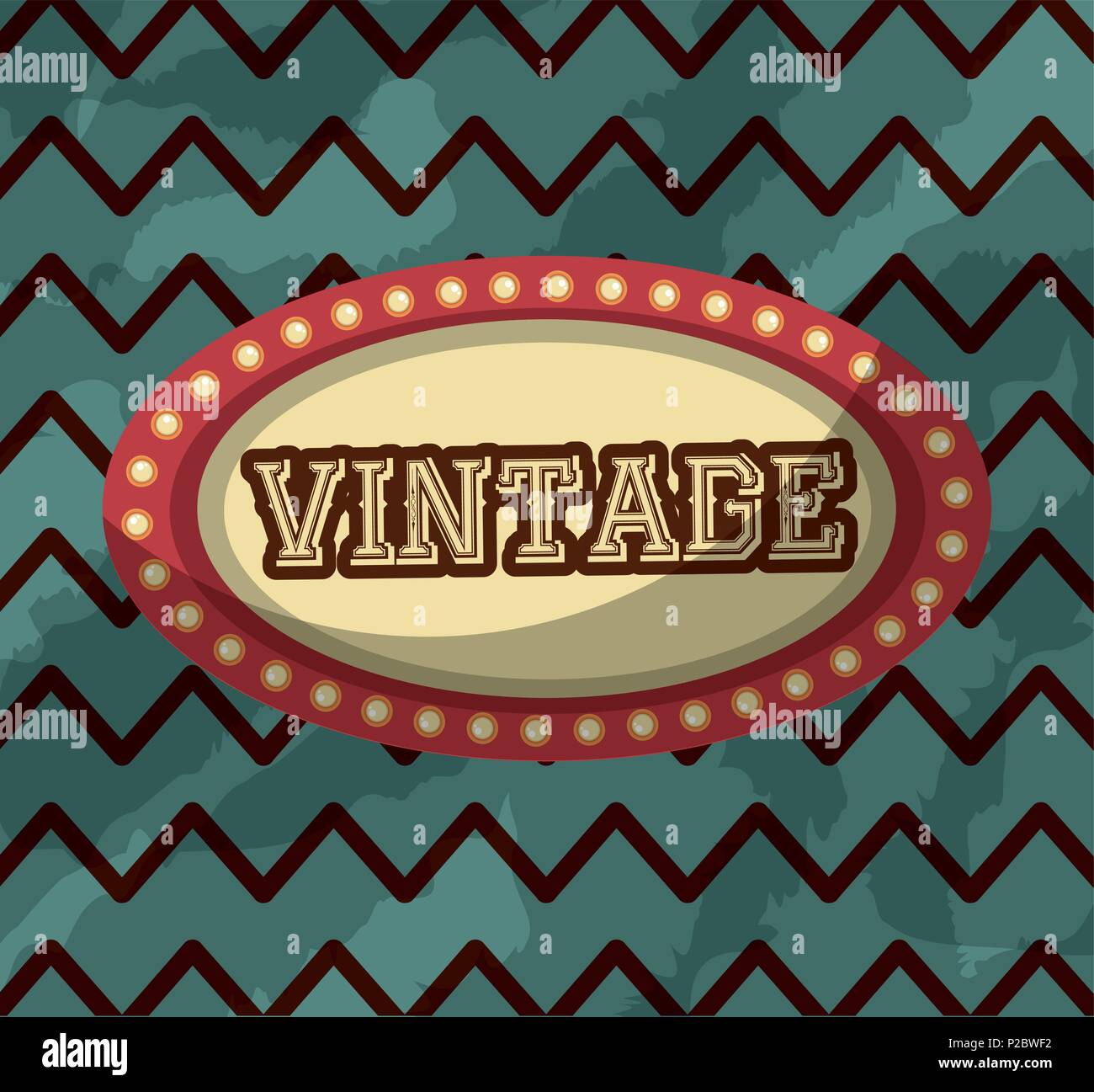 retro vintage billboard lights classic background vector illustration ...