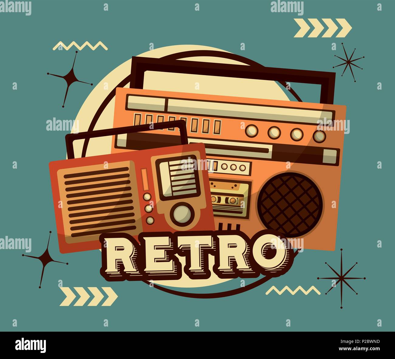 Retro Radio Vector