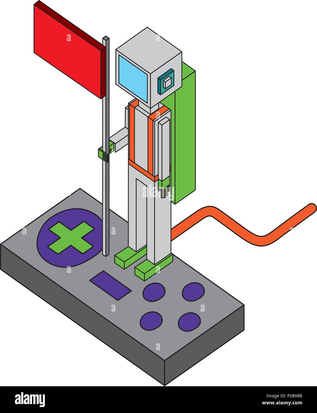 Holding virtual reality controller Stock Vector Images - Alamy