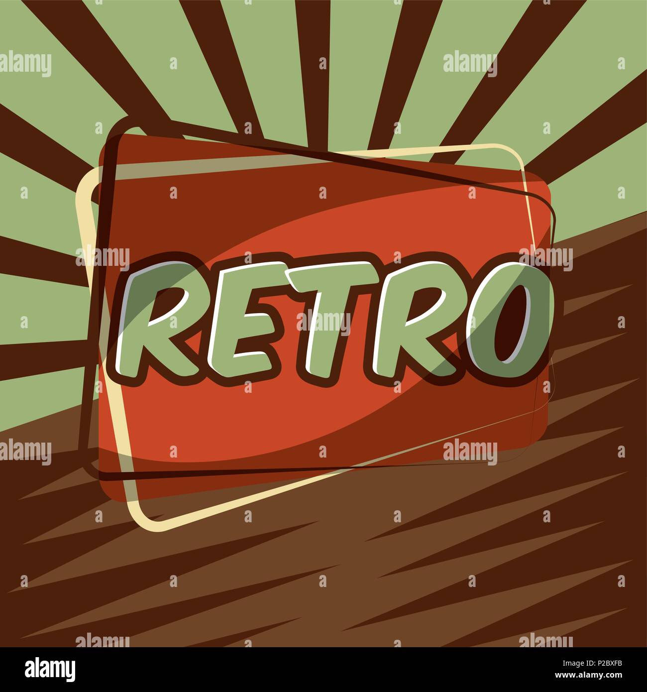 retro vintage badge label element lettering vector illustration Stock ...