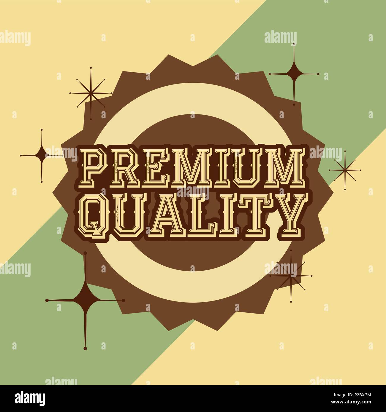 retro vintage badge premium quality vector illustration Stock Vector ...