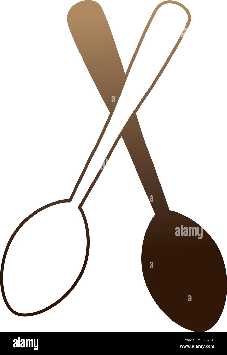 spoons crossed isolated icon vector illustration design Stock Vector ...