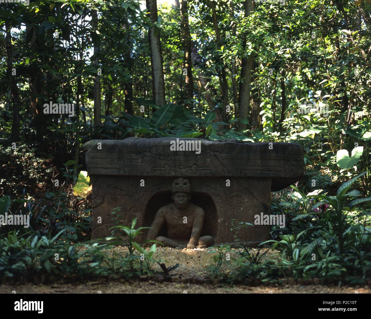 Mexico.Tabasco.Parque Museo La Venta.Cultura Olmeca.Altar Triunfal ...
