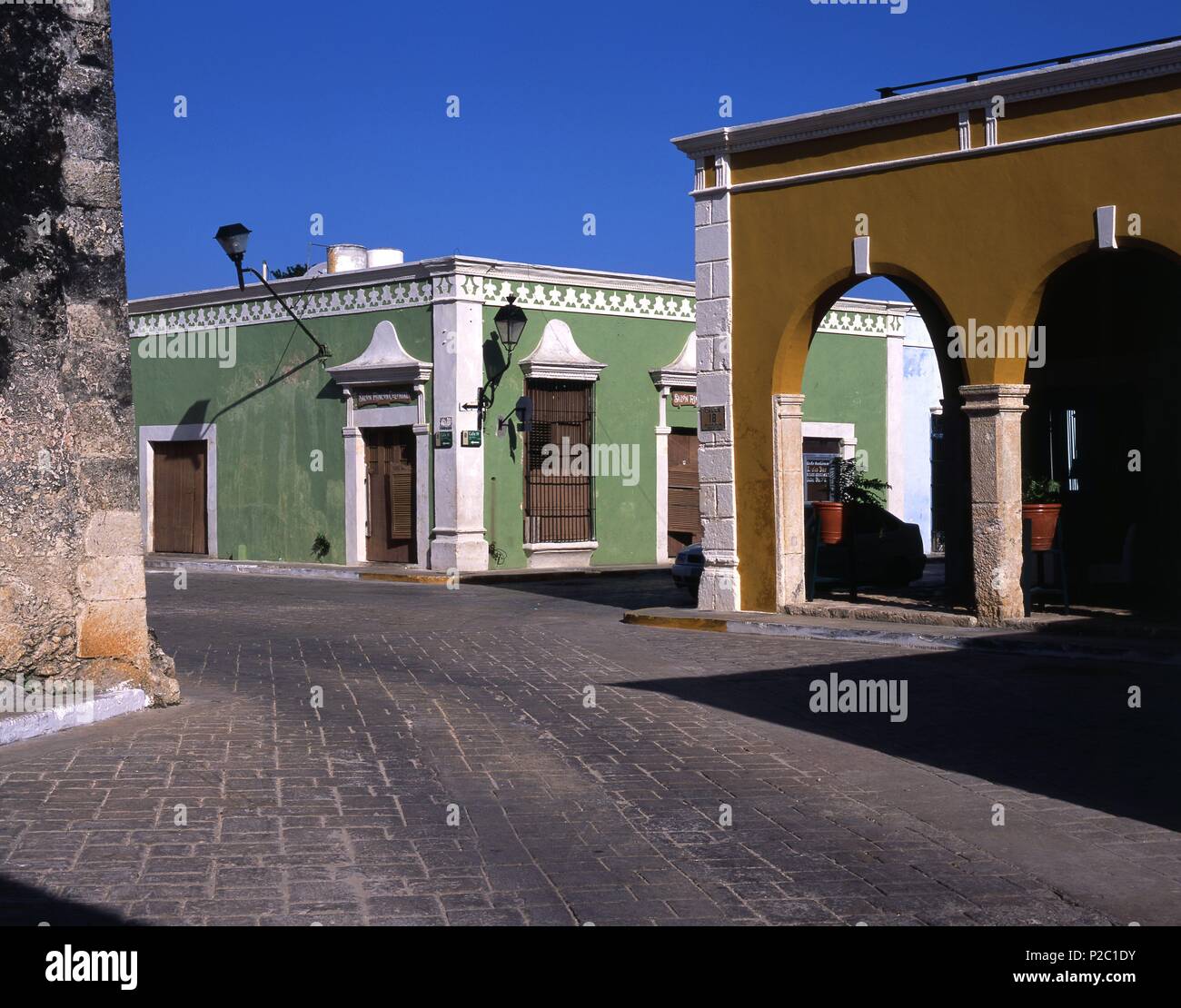 Mexico.Campeche. Arquitectura tradicional.Colonial Siglo XVI-XVII Stock ...