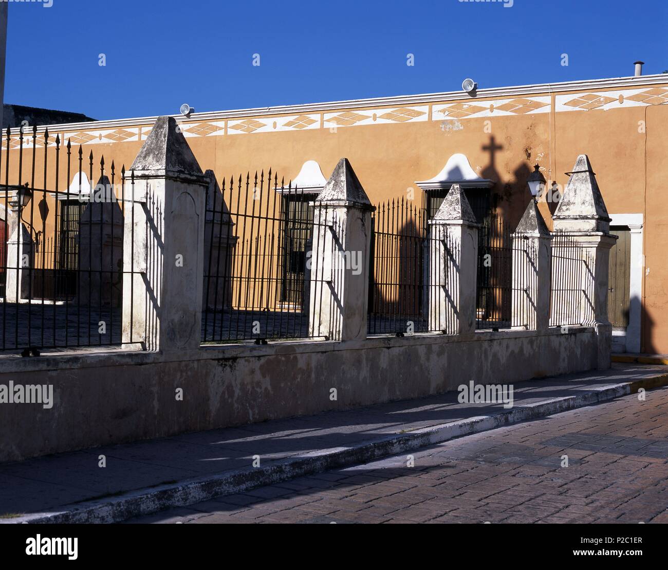Mexico.Campeche. Arquitectura tradicional.Colonial Siglo XVI-XVII Stock ...