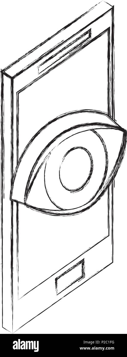 Eye phone icon Black and White Stock Photos & Images - Alamy