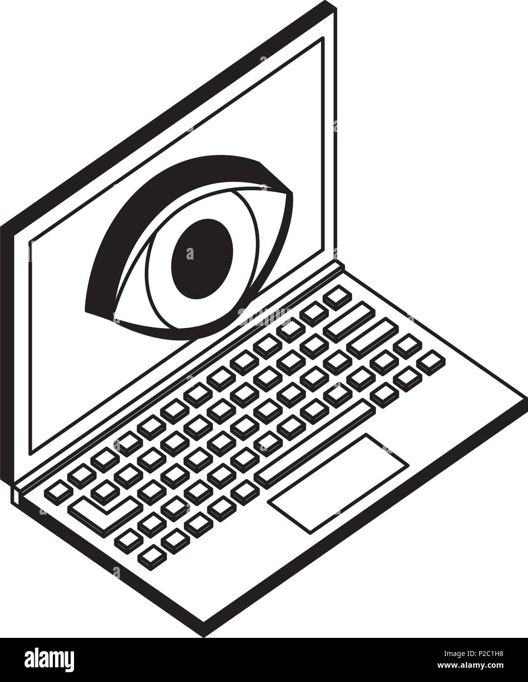 Computer supervision Stock Vector Images - Alamy