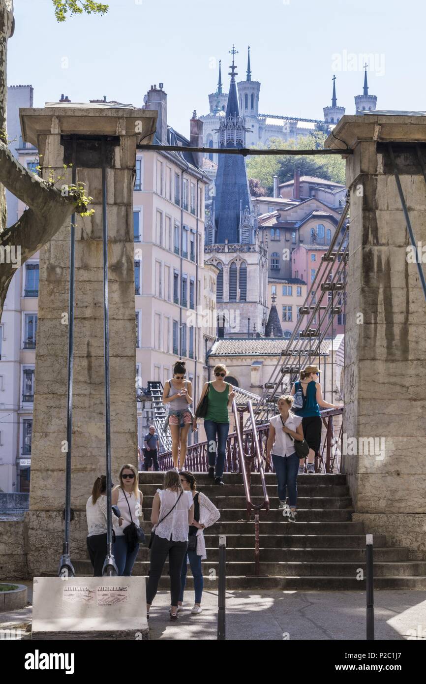 France, Rhone, Lyon, historical site listed as World Heritage by UNESCO ...