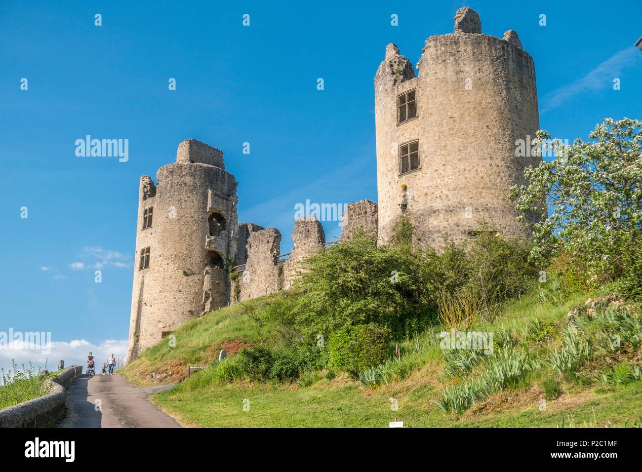France, Charente, Saint Germain de Confolens dominated by the castle of ...