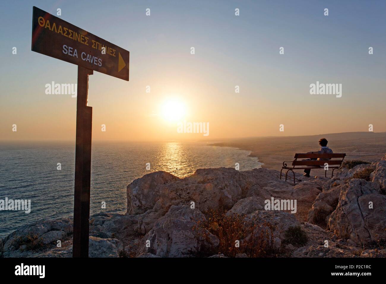 Rocky coast cyprus sunset hi-res stock photography and images - Alamy