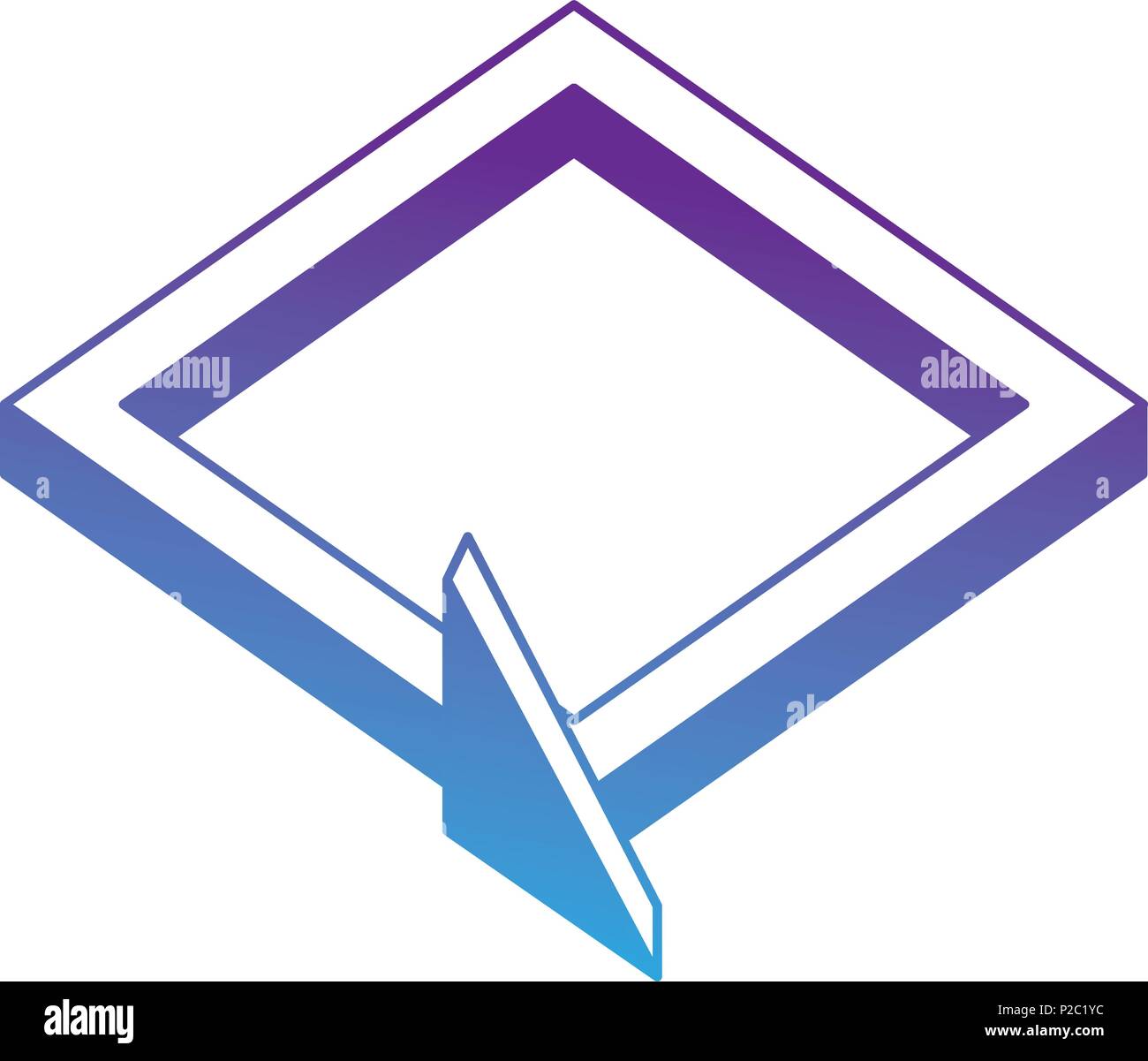 3d arrow square direction virtual reality Stock Vector Image & Art - Alamy