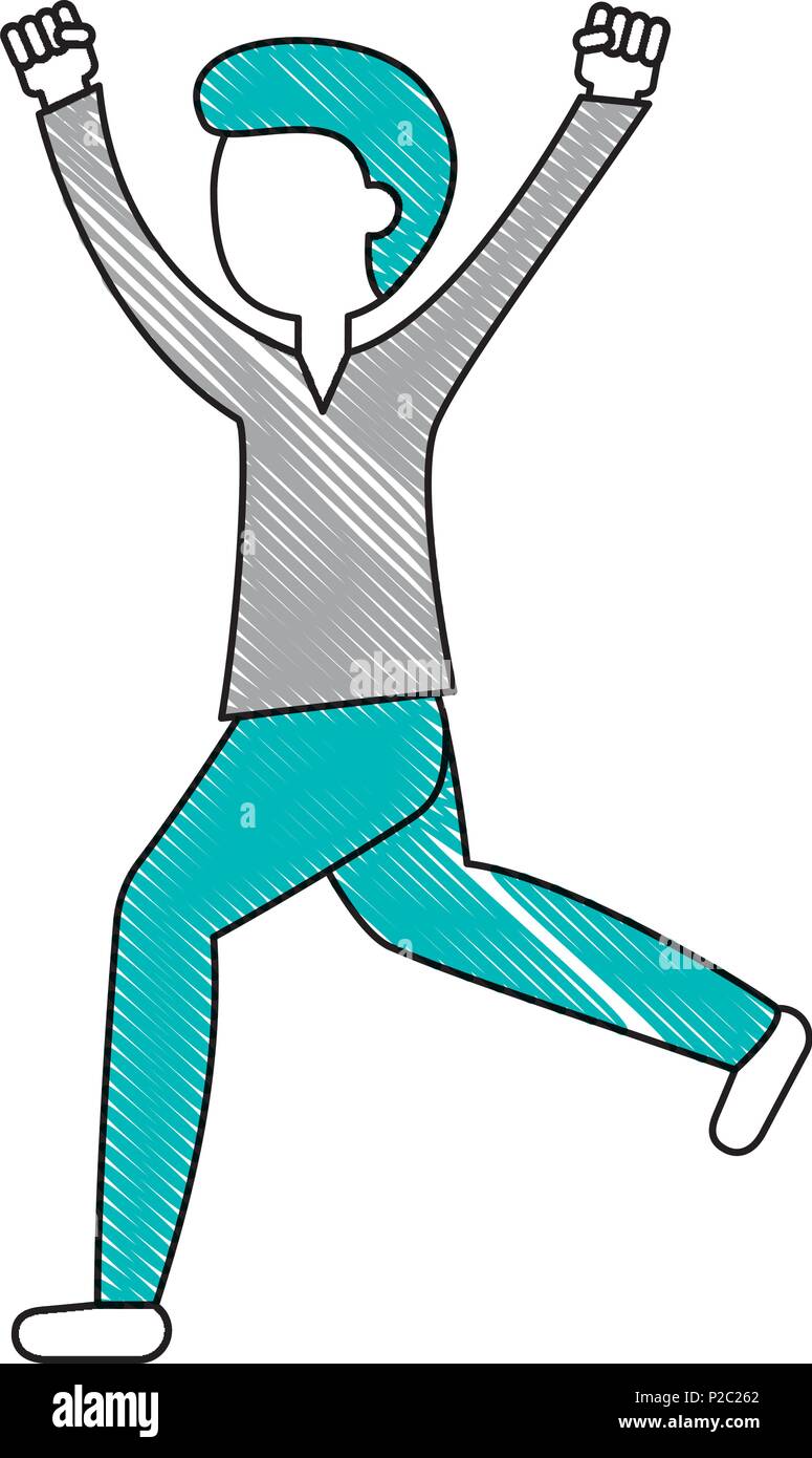 Guy celebrating Stock Vector Images - Alamy