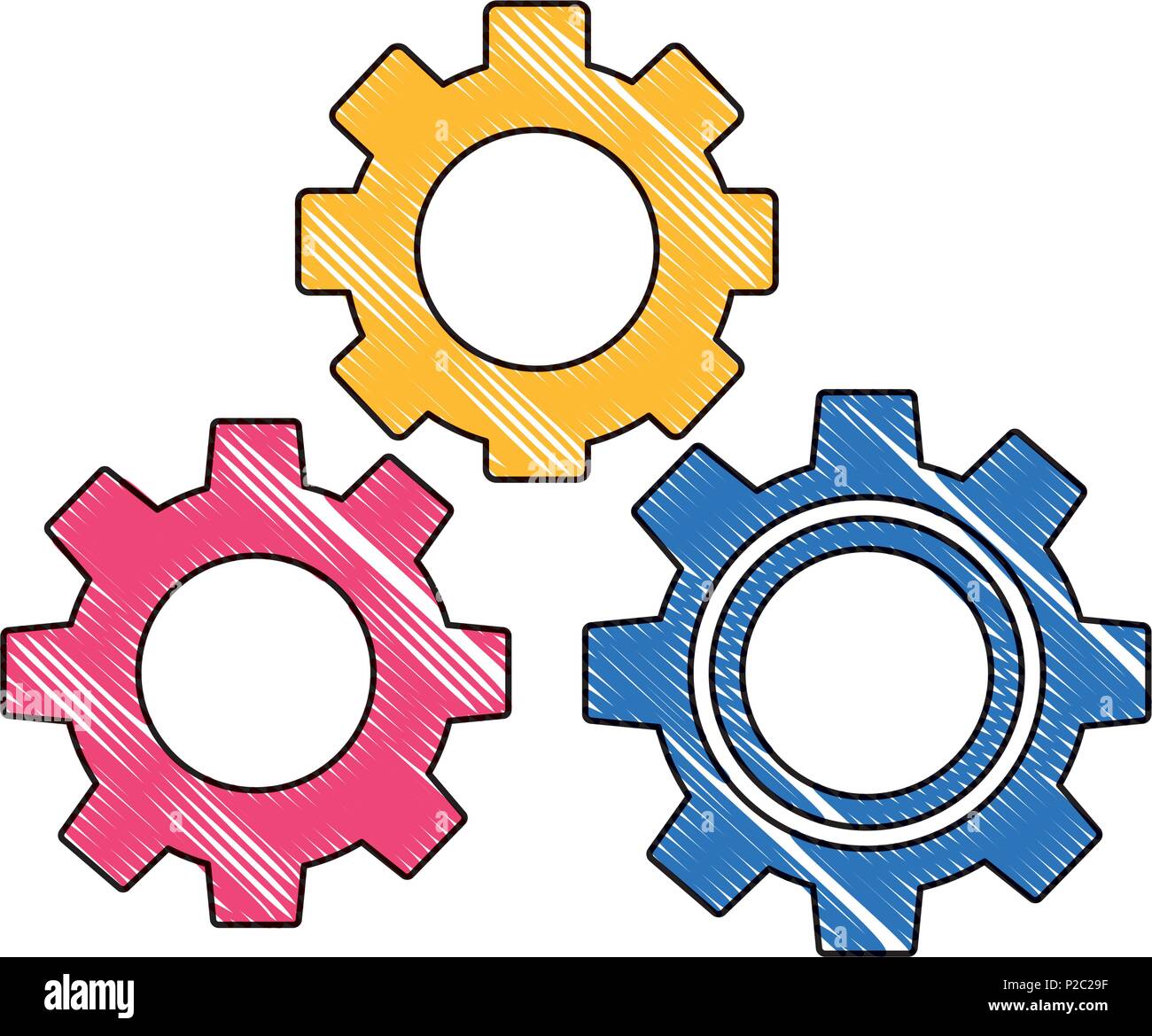 gears machine isolated icon Stock Vector Image & Art - Alamy