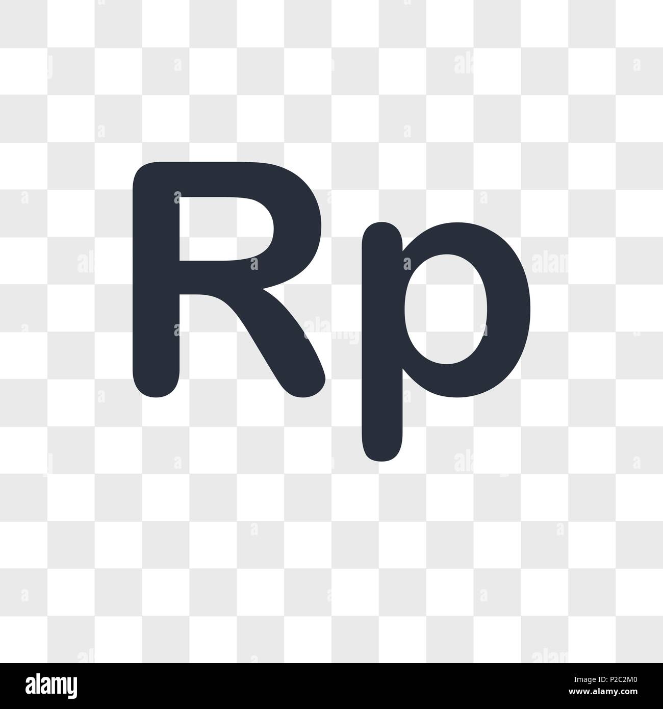 Indonesia currency vector icon isolated on transparent background ...