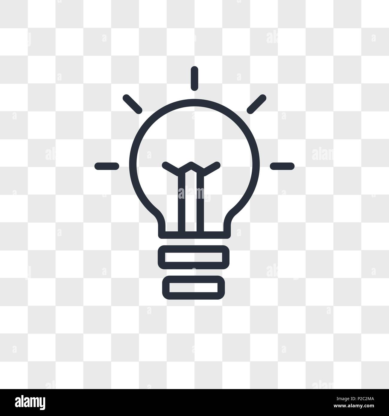 Light bulb vector icon isolated on transparent background, Light bulb logo concept Stock Vector ...