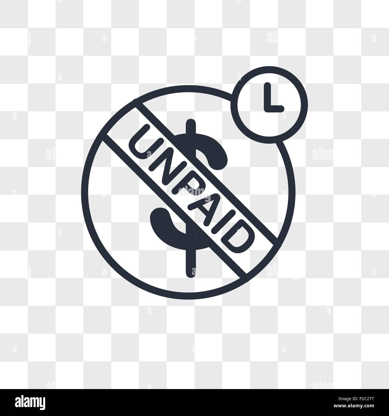 unpaid vector icon isolated on transparent background, unpaid logo ...