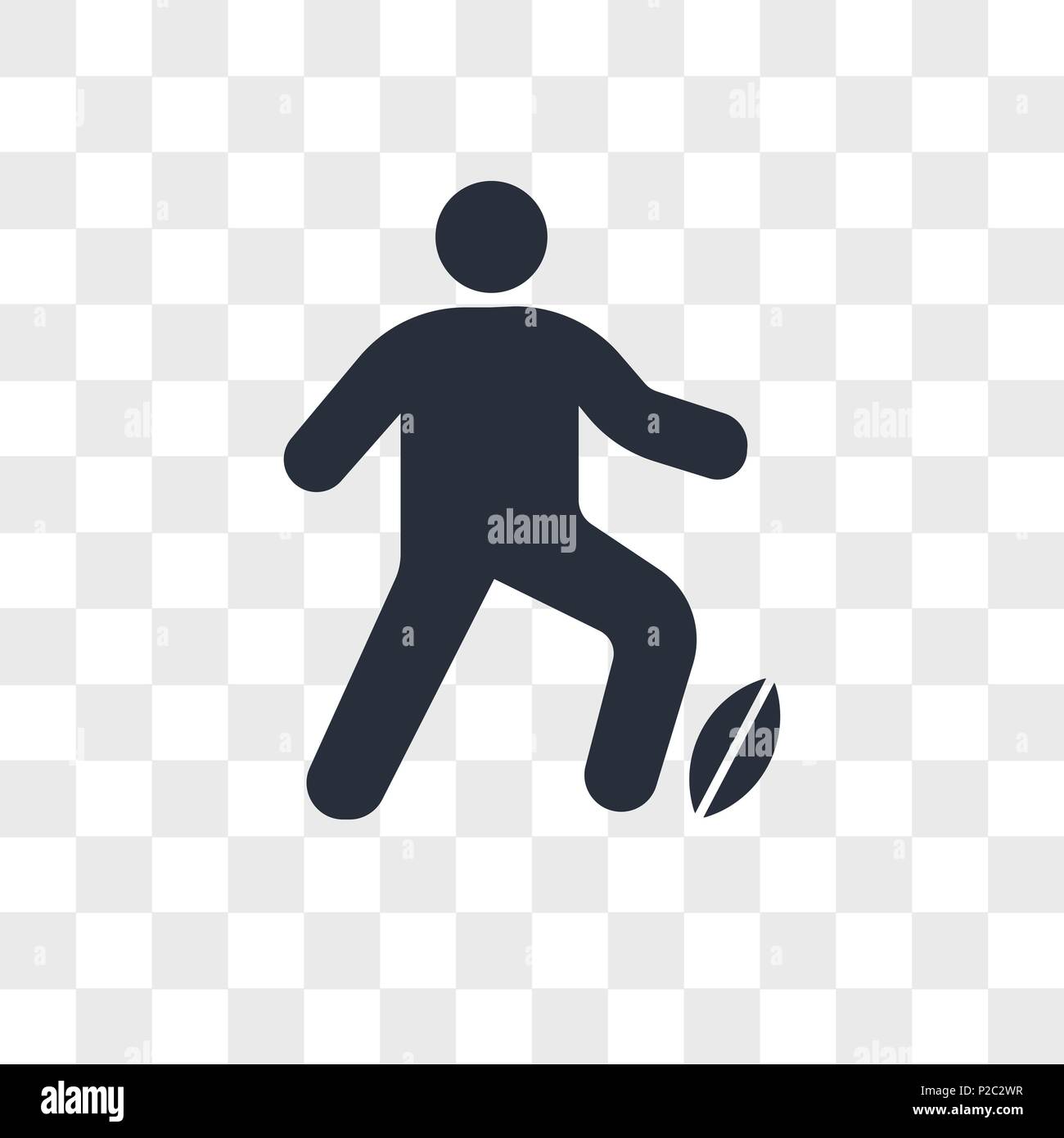 Man Playing Rugby vector icon isolated on transparent background, Man ...