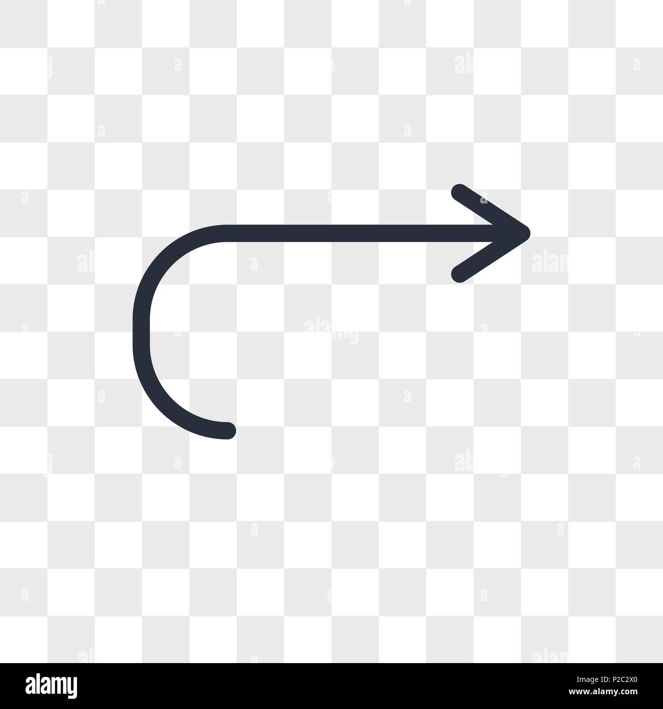 Return vector icon isolated on transparent background, Return logo ...