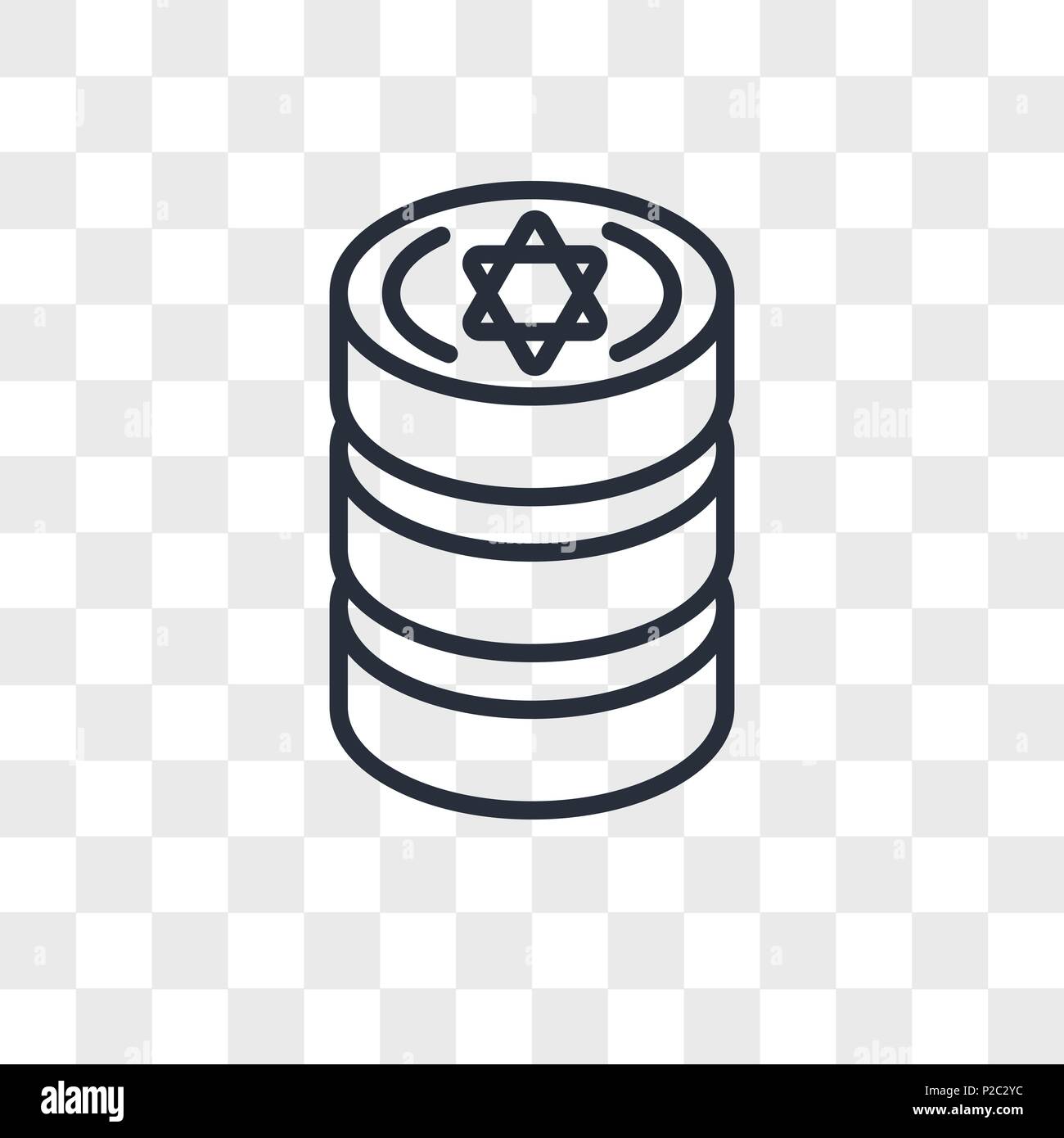 Jewish Coins vector icon isolated on transparent background, Jewish ...