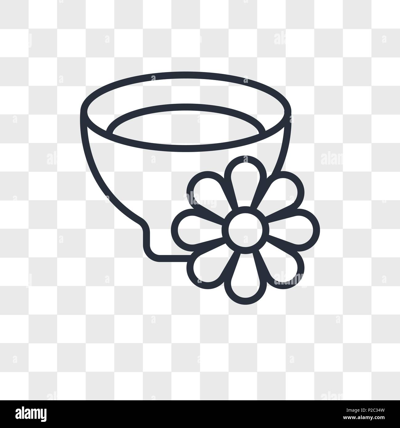 tea cup with flower vector icon isolated on transparent background, tea ...