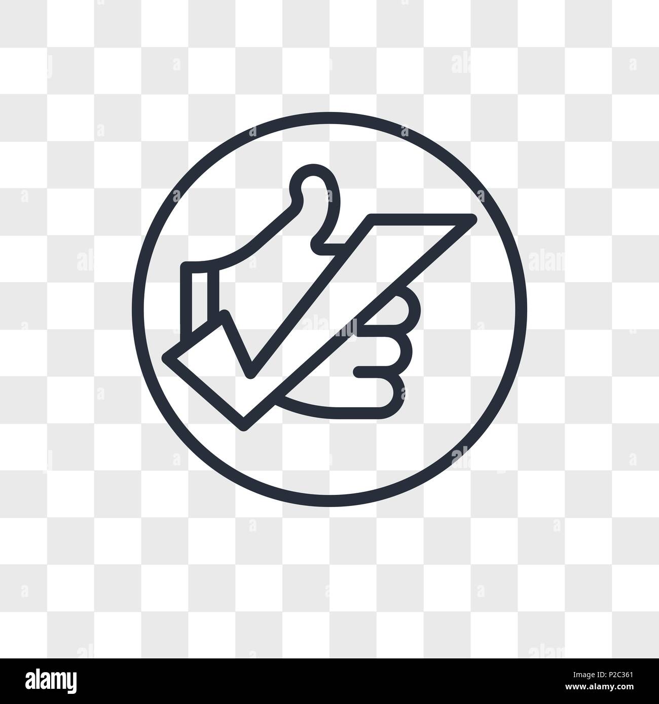okey vector icon isolated on transparent background, okey logo concept ...