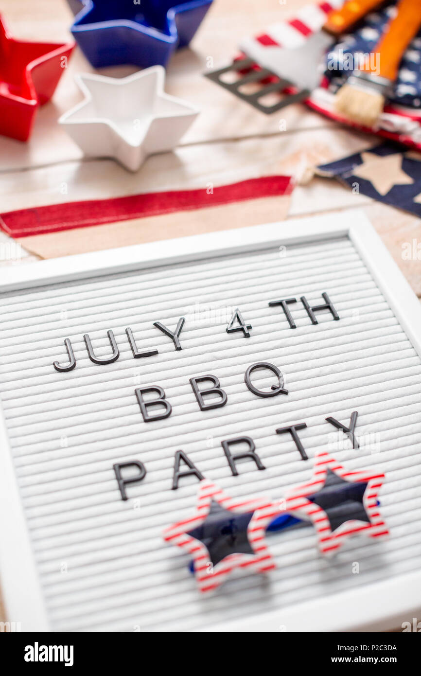 BBQ Party sign on a white memo board Stock Photo - Alamy