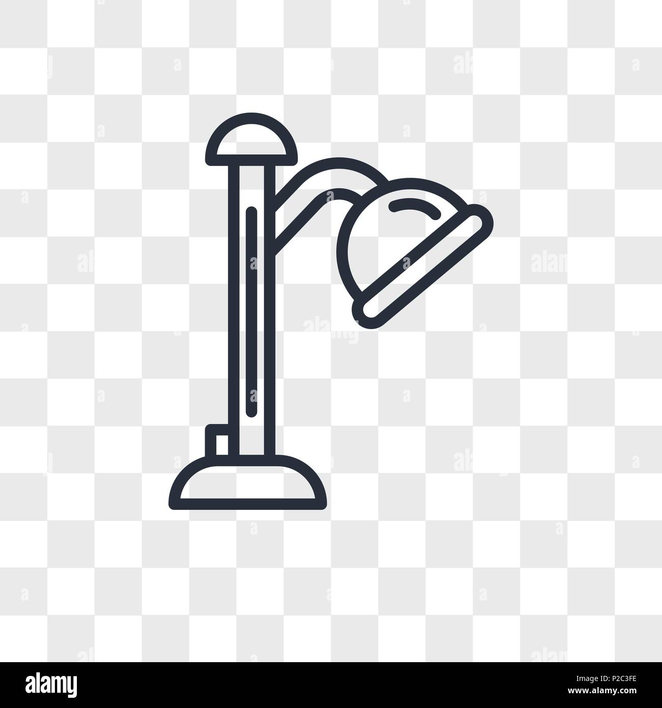 Desk lamp vector icon isolated on transparent background, Desk lamp ...