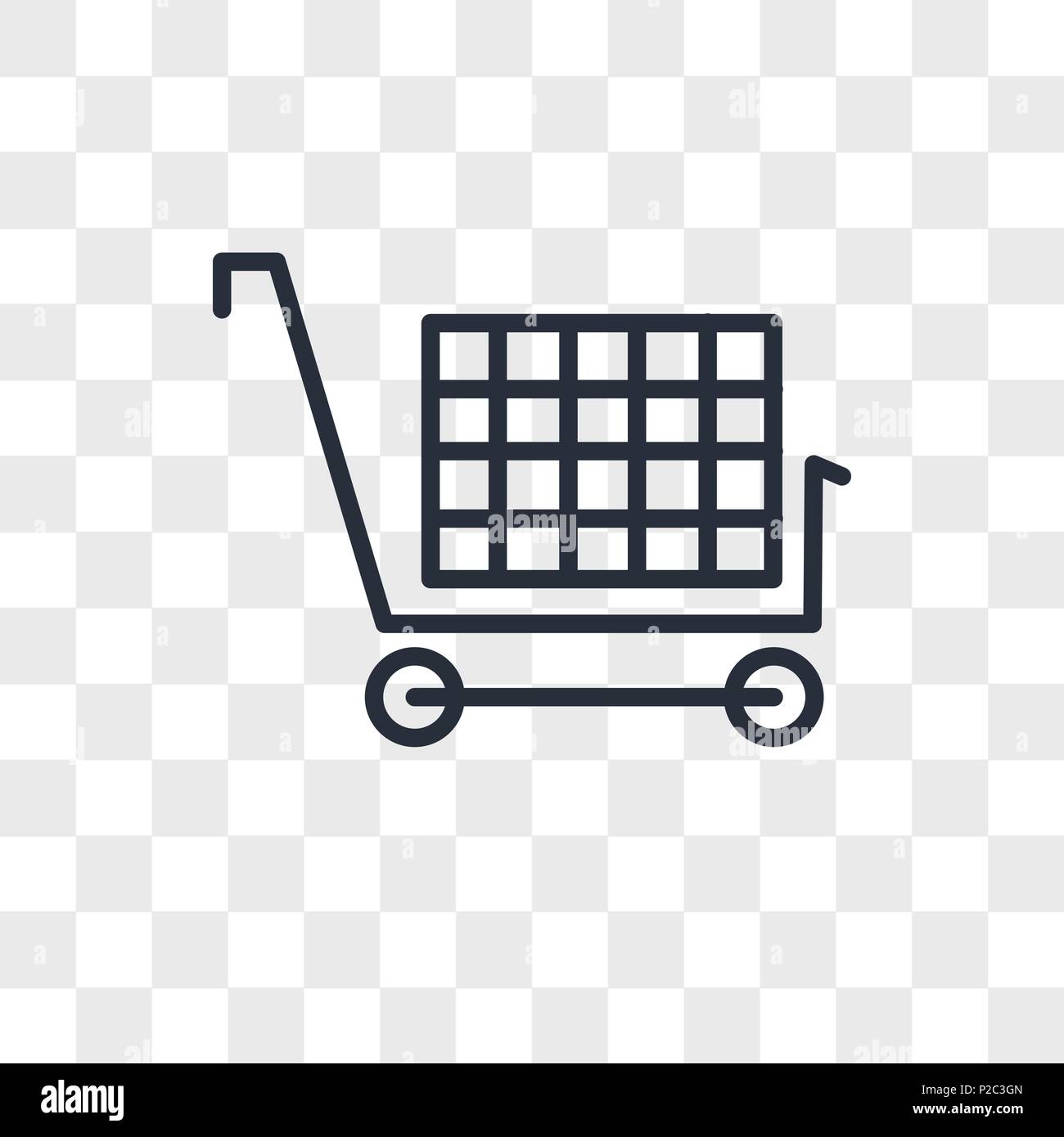 Cart vector icon isolated on transparent background, Cart logo concept ...